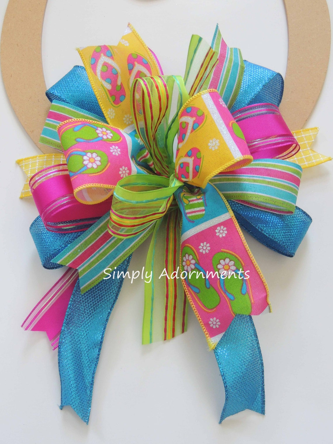 Flip Flops Bow Flip Fops Lantern Bow Beach Bow Beach Door - Etsy