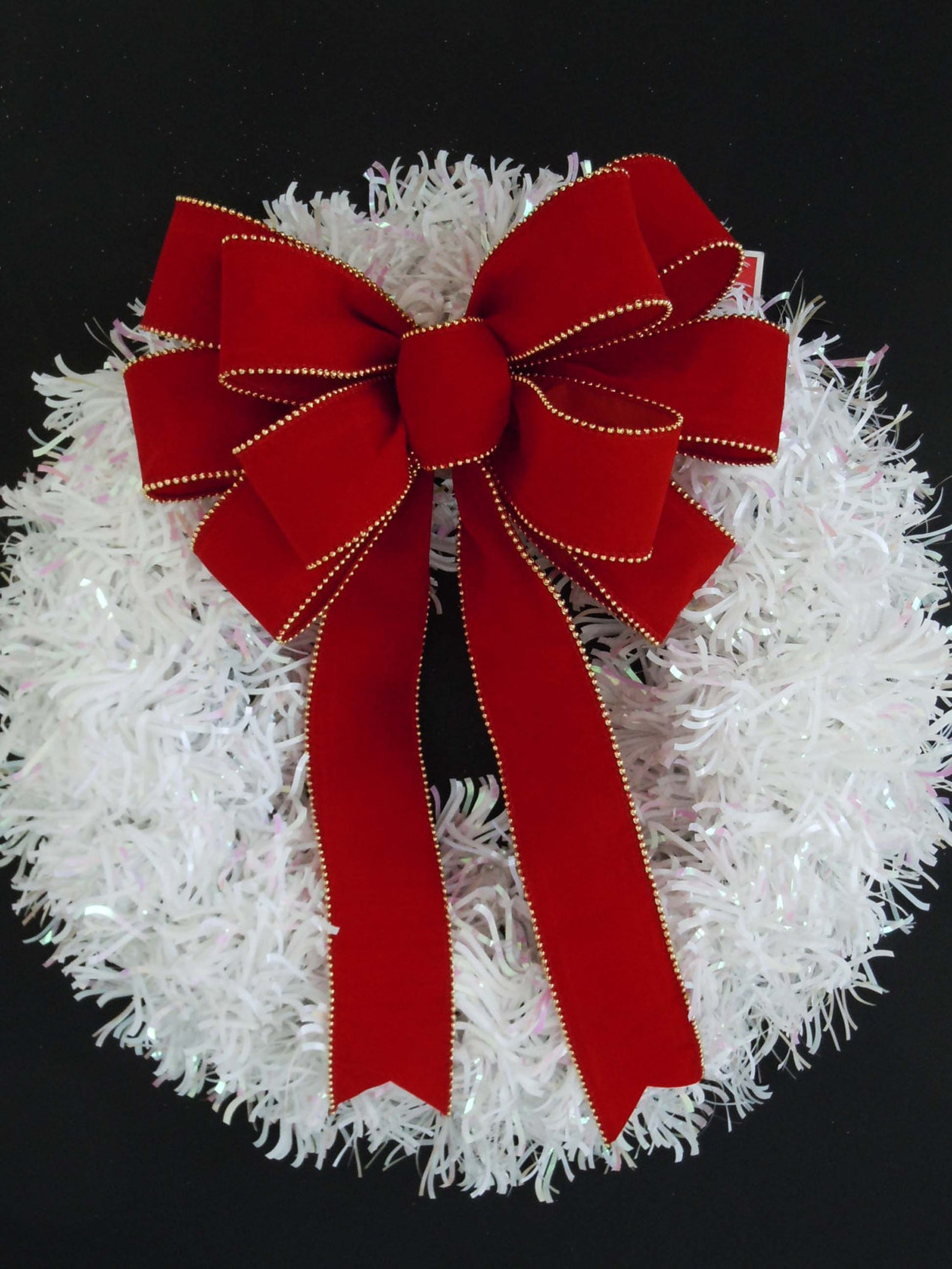 12 Red Velvet Christmas Bow Indoor Outdoor Large Etsy