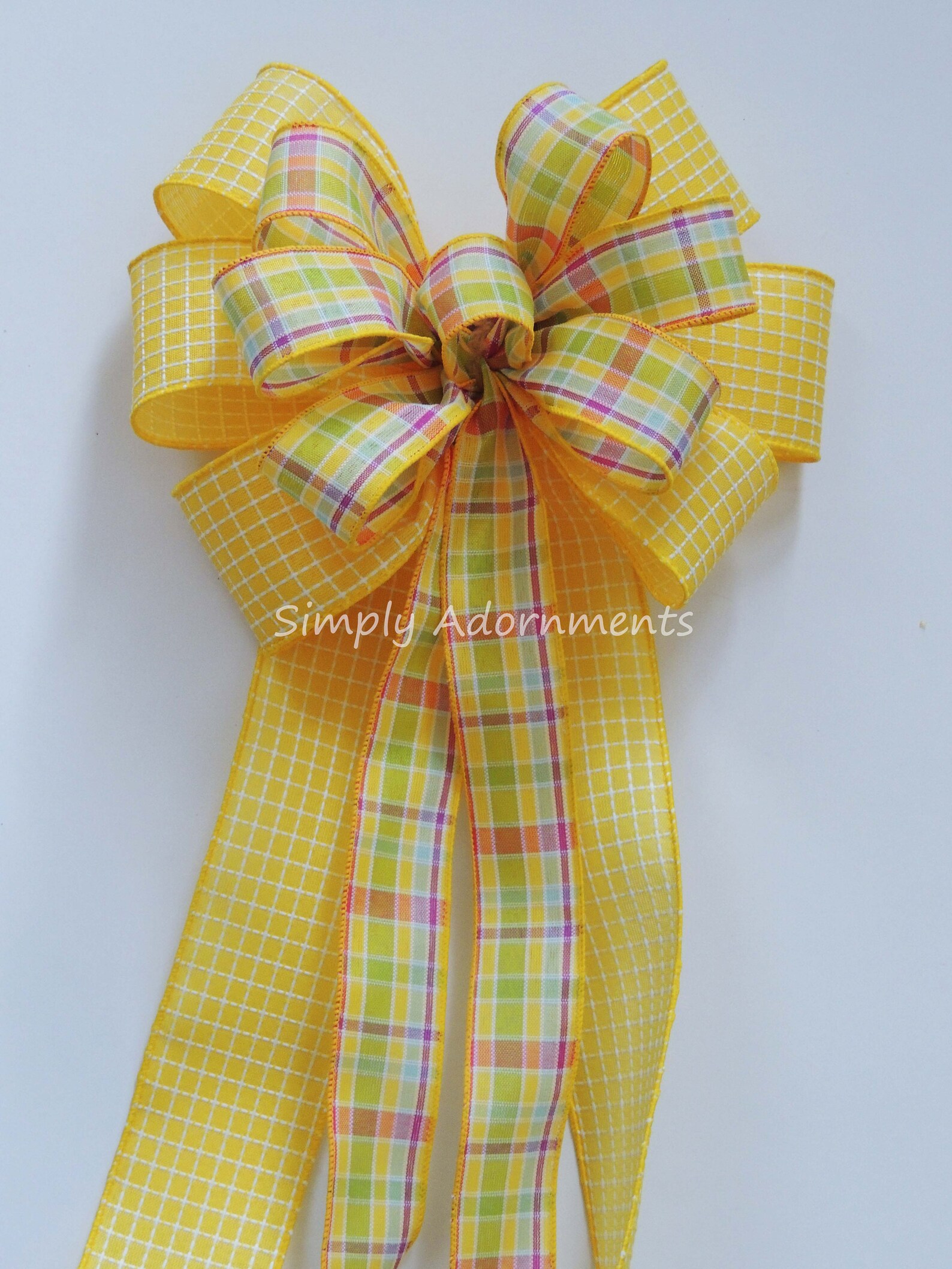 Yellow Spring Plaid Bow Yellow Spring Plaid Bow Spring Plaid - Etsy