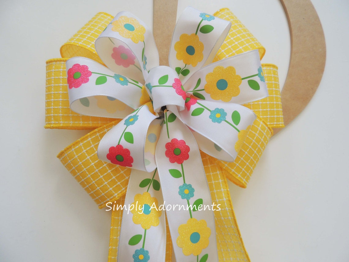 Yellow Spring Plaid Bow Yellow Spring Plaid Bow Spring Plaid - Etsy