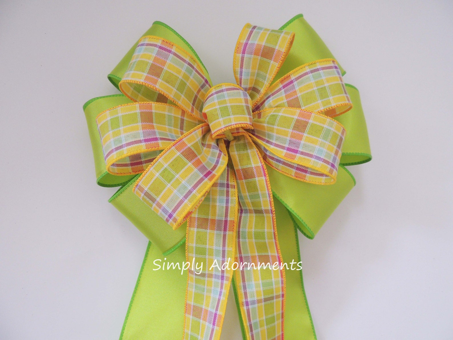 Yellow Spring Plaid Bow Yellow Spring Plaid Bow Spring Plaid - Etsy