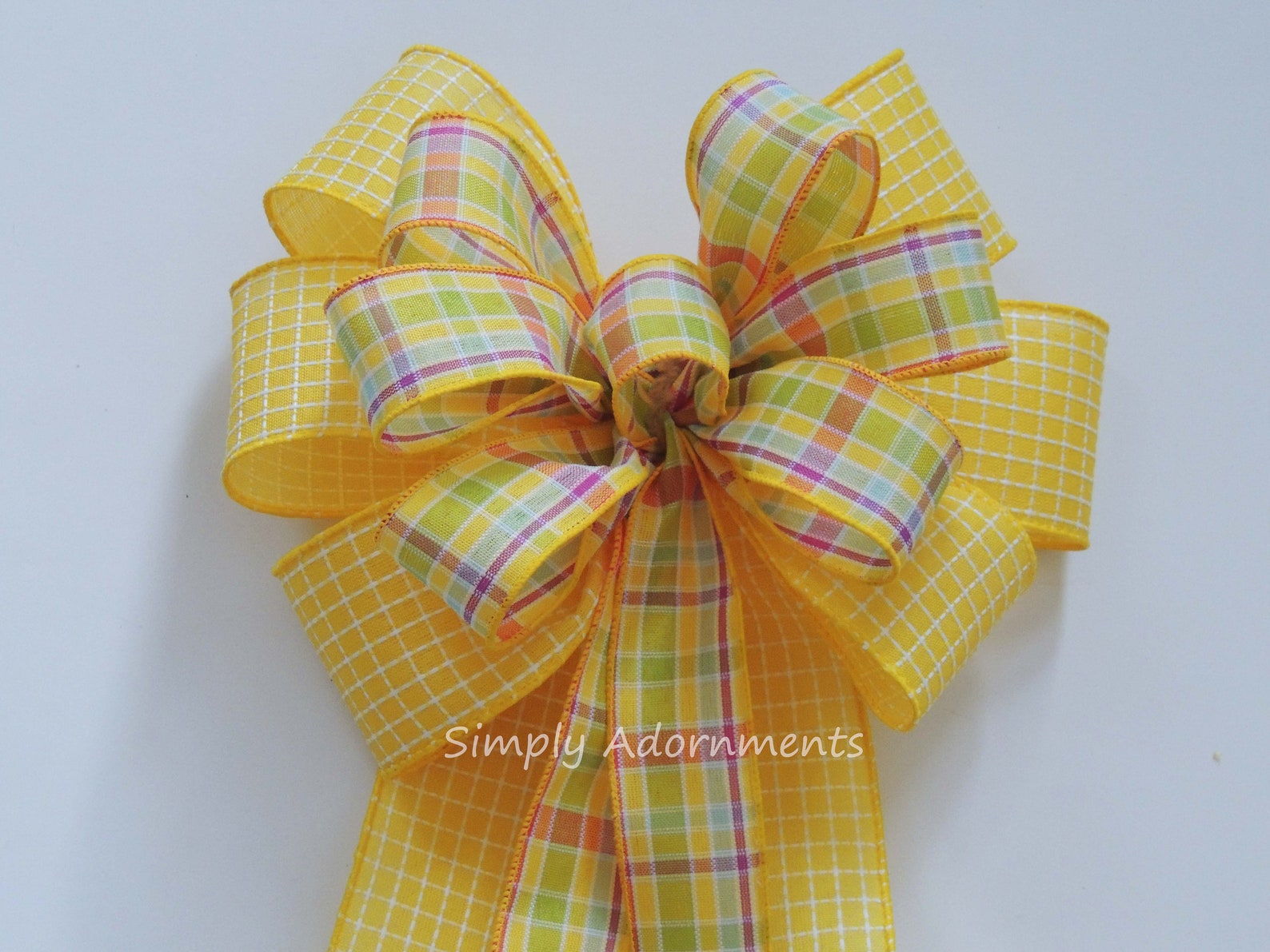 Yellow Spring Plaid Bow Yellow Spring Plaid Bow Spring Plaid - Etsy