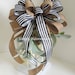 Vintage Burlap Ribbon Bow, Farmhouse Check Bows, Rustic Burlap Ribbon ...