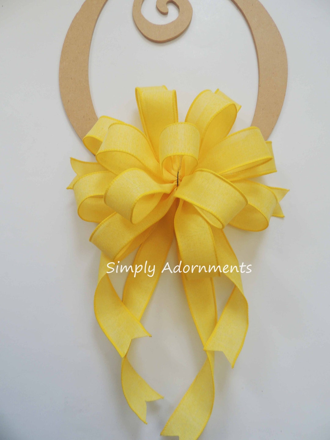 Yellow Bow, Deployment Bow, Support Our Troops Bow, Yellow Patriotic ...