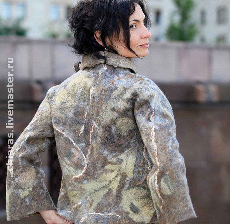 Felted Jacket Template STONE FLOWER. for Felting With Instructions - Etsy