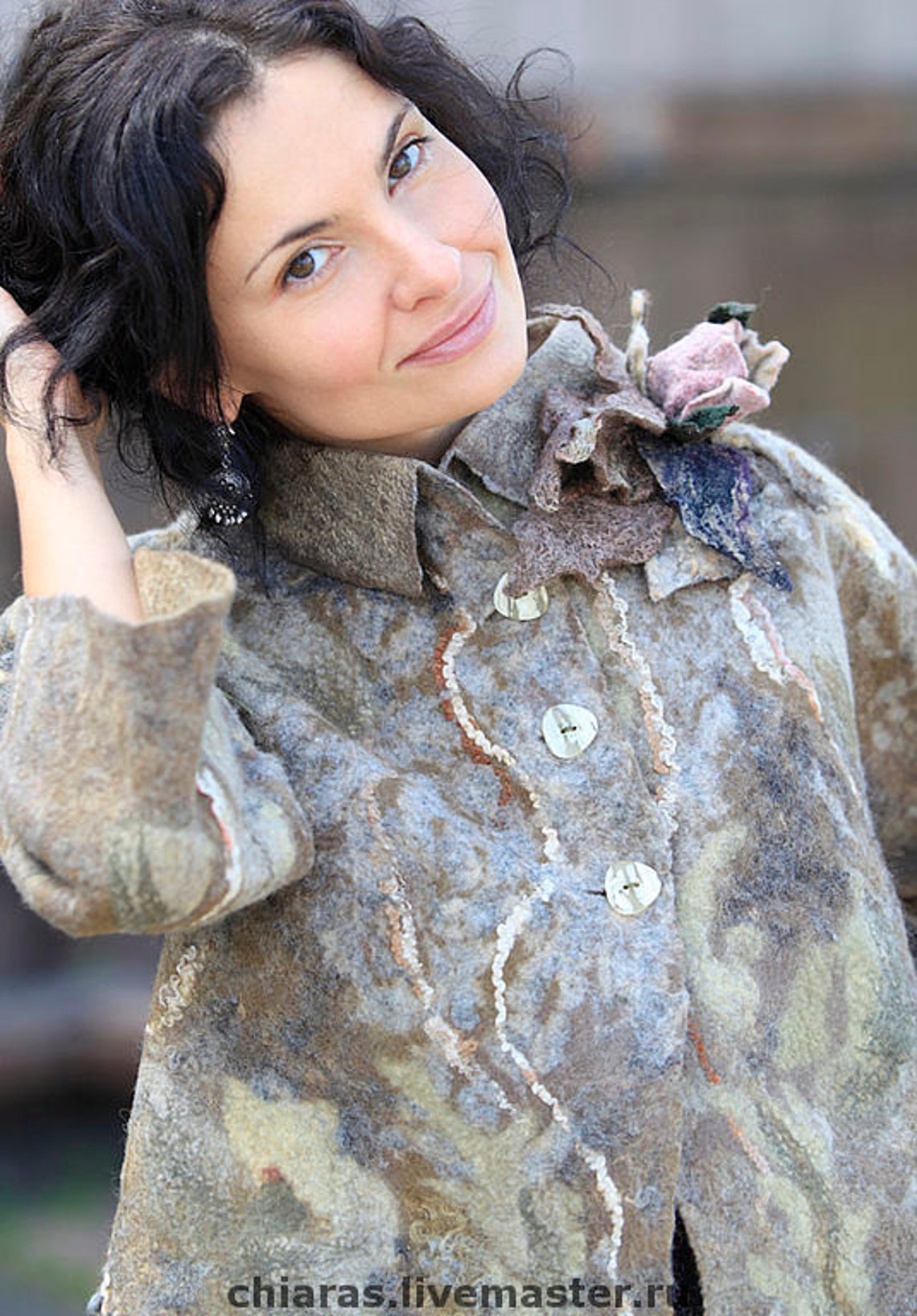 Felted Jacket Template STONE FLOWER. for Felting With Instructions - Etsy