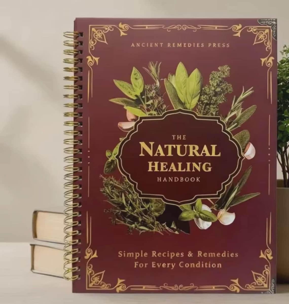 The Natural Healing Handbook, Spiral-bound Guide for Herbal Remedies ...