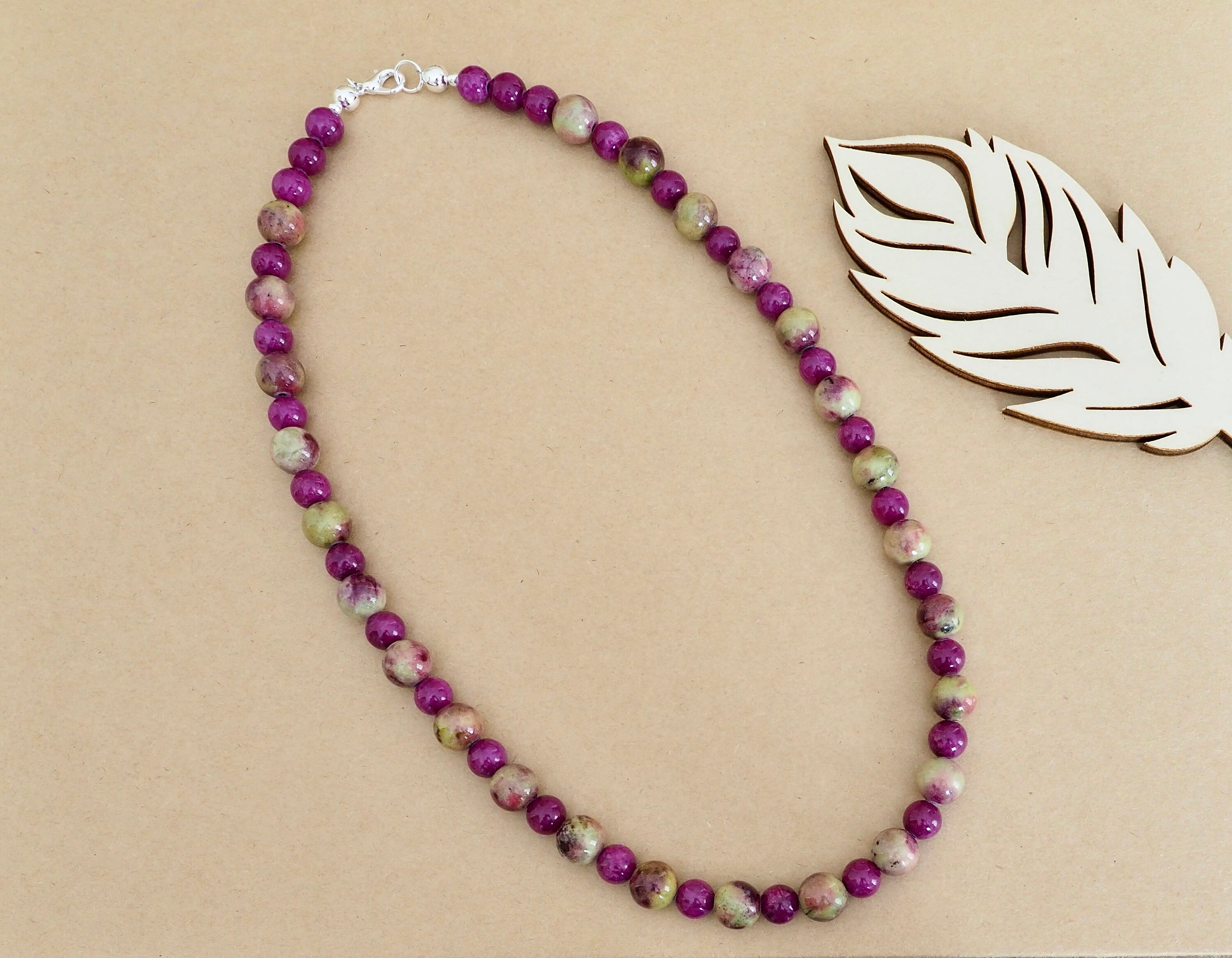 Mens Jade Necklace Mens Multi Color Jade Necklace Purple and South Sea ...