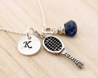 Tennis Necklace Tennis Jewelry Sterling Silver Tennis Racquet ...