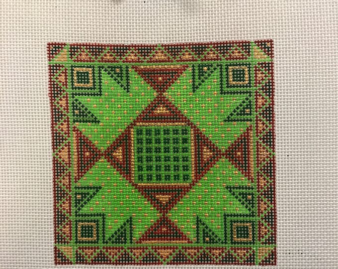 Hand Painted Needlepoint Canvas Gingerbread Man Wreath 18 Count 4 ...