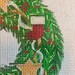 Hand Painted Needlepoint Canvas Gingerbread Man Wreath 18 Count 4 ...