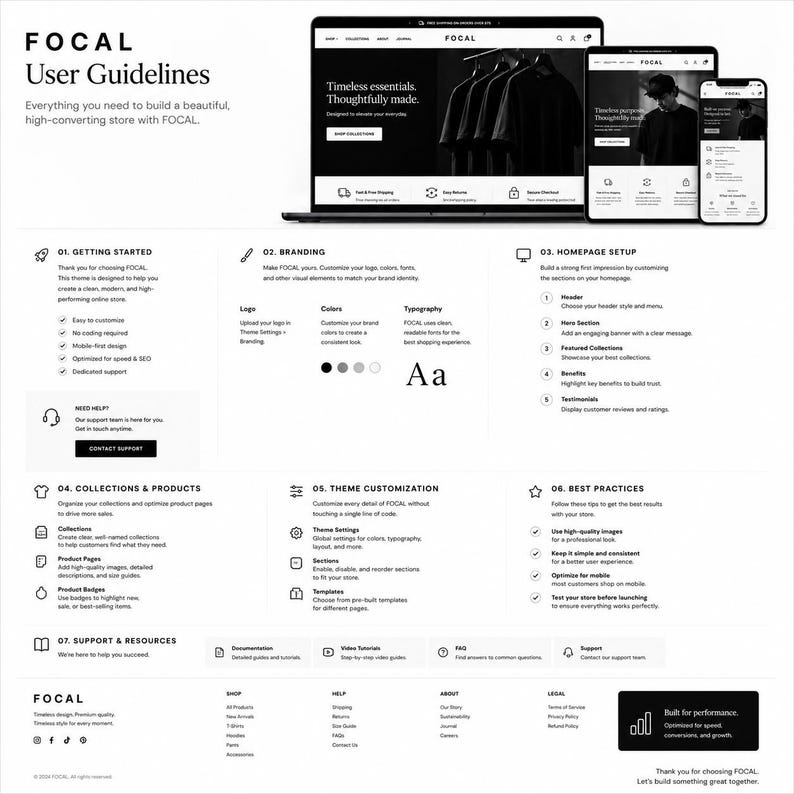 Focal Shopify Theme | Grid Style E-commerce Website Design (digital ...