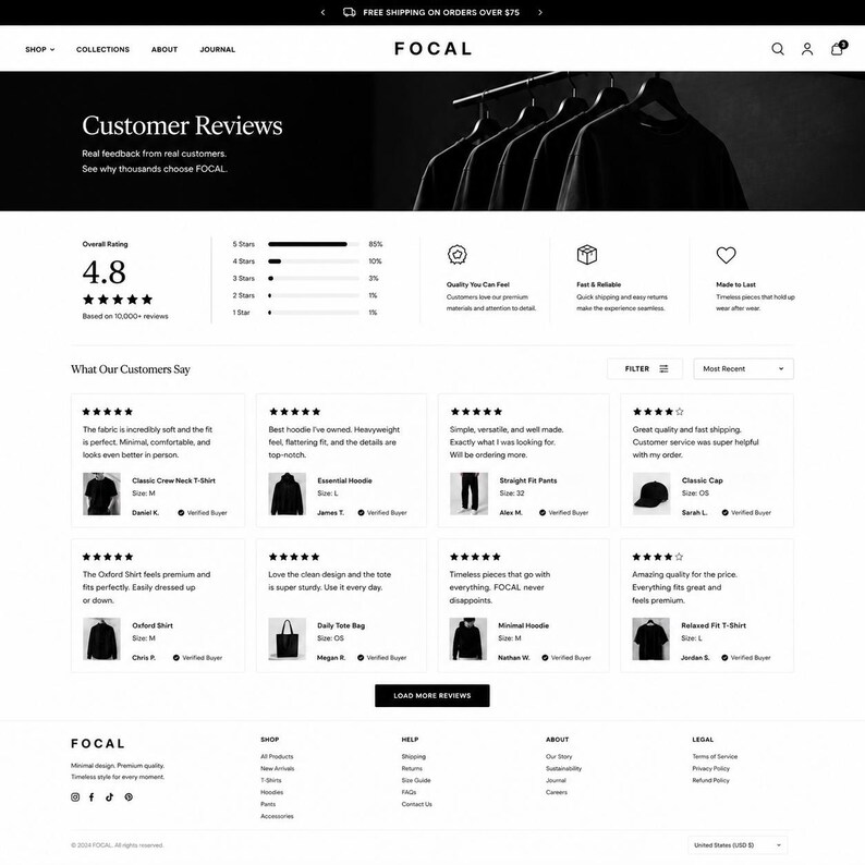 Focal Shopify Theme | Grid Style E-commerce Website Design (digital ...