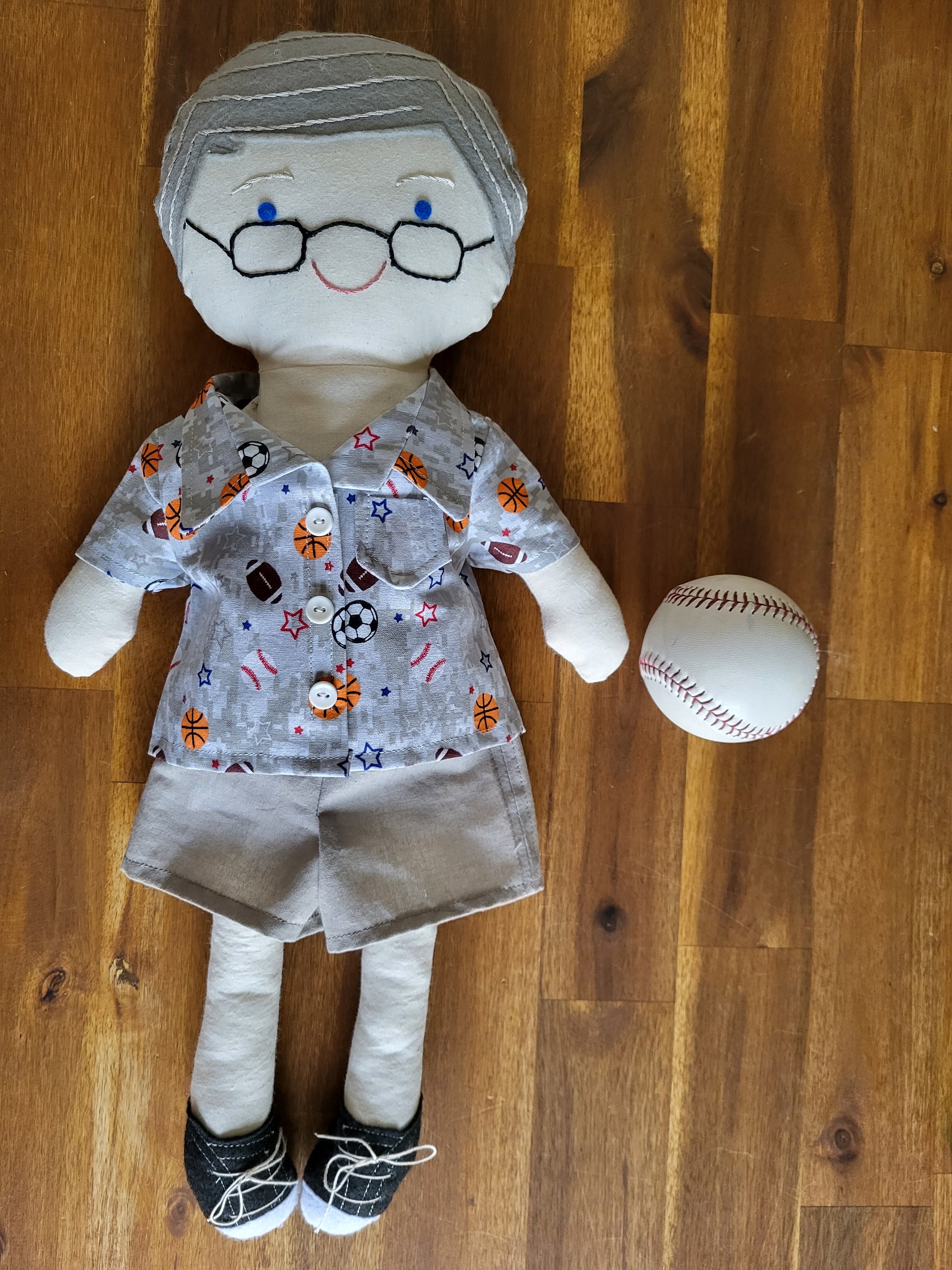 Grandpa Henry Huggable Sports Loving Soft Doll - Etsy