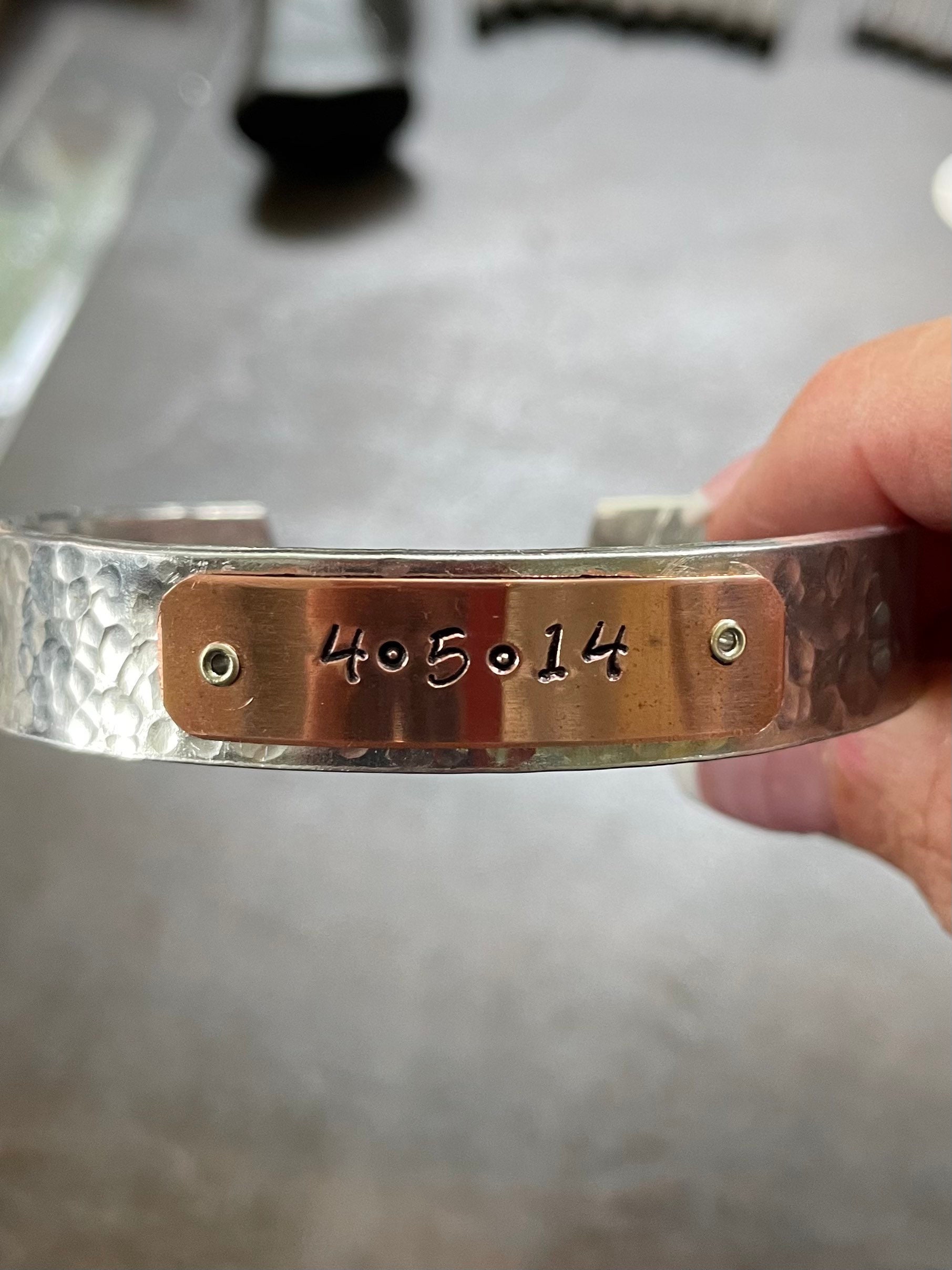 Cuff Braclet With Copper Tag. 1/2 Inch X 6 Inch Cuff. - Etsy
