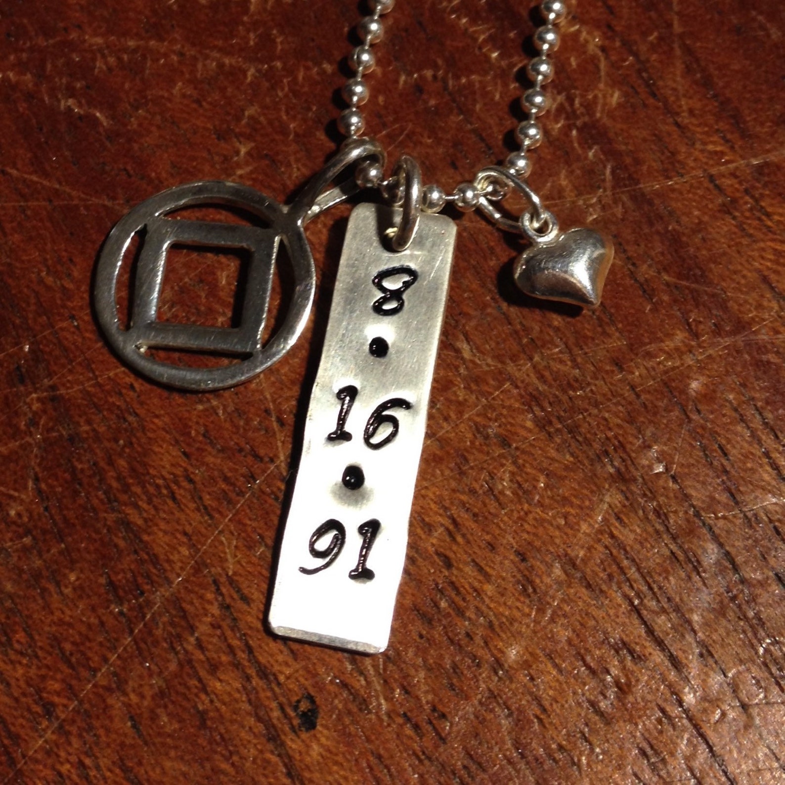 Sterling Silver Recovery Tag With Sterling Silver Recovery Charm and ...