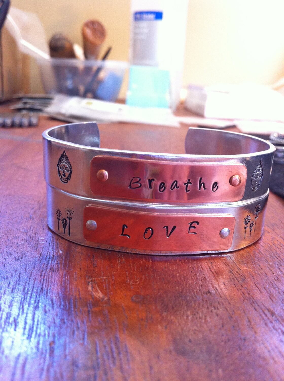 Cuff Braclet With Copper Tag. 1/2 Inch X 6 Inch Cuff. - Etsy