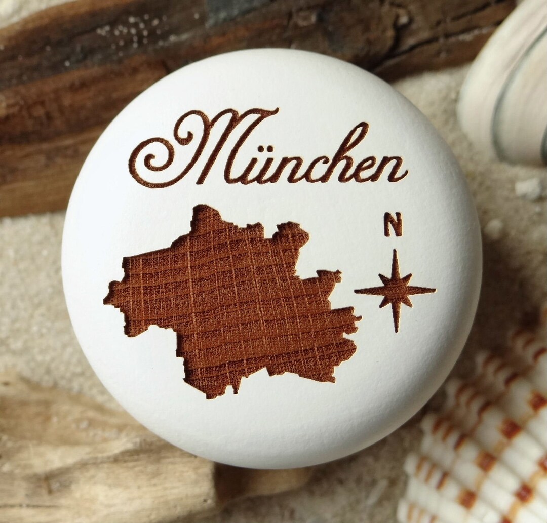Furniture Knob Munich Bayern Germany Engraving Beech White Furniture ...