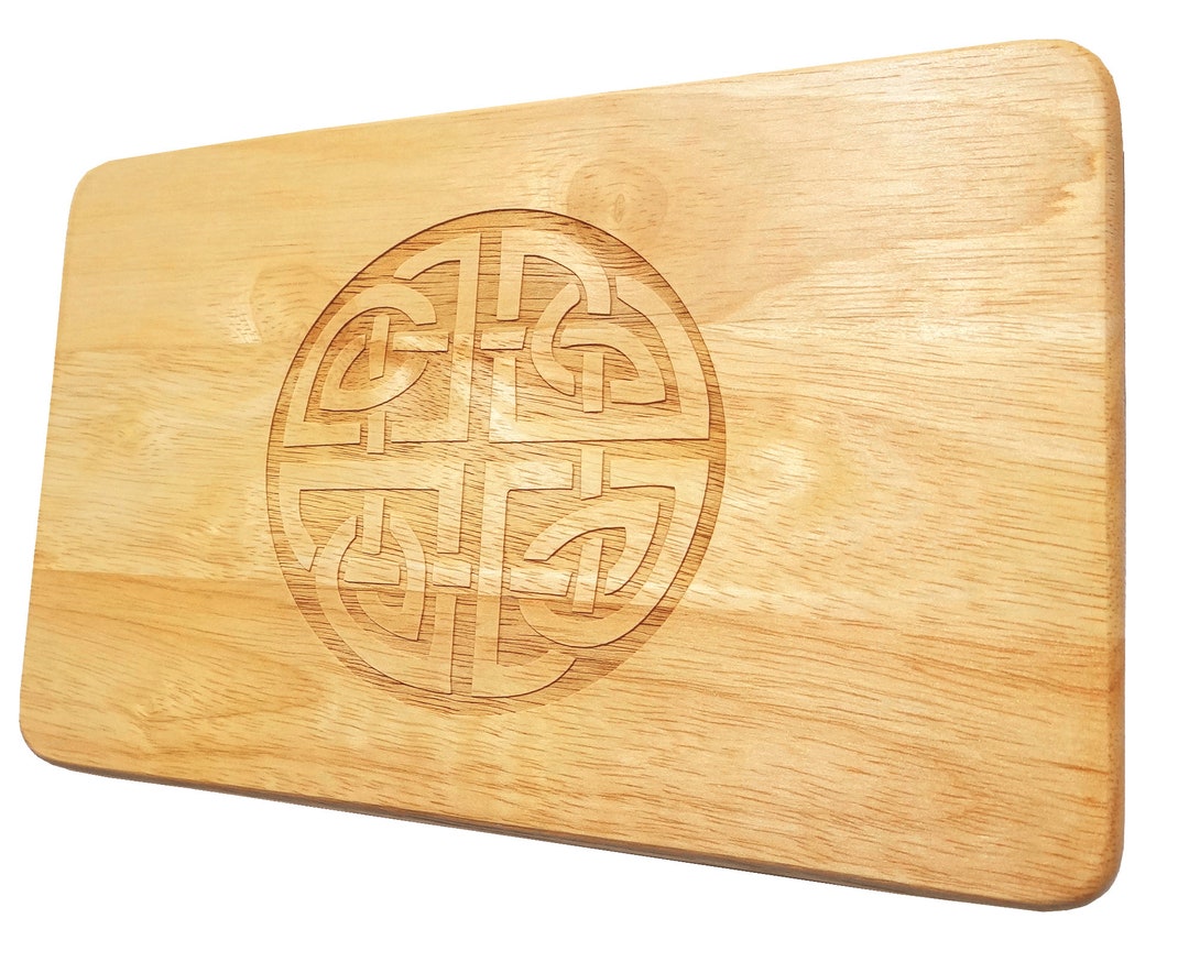 Bread Board Celtic Knot Engraving Wood Celts Breakfast Board - Etsy