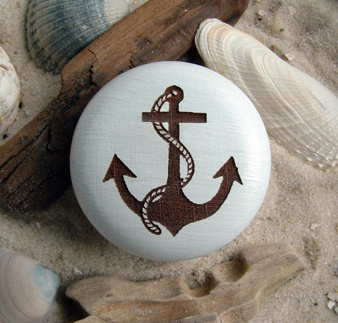 Furniture Knob Anchor Maritime Engraving Sea Sailor Beech Furniture ...