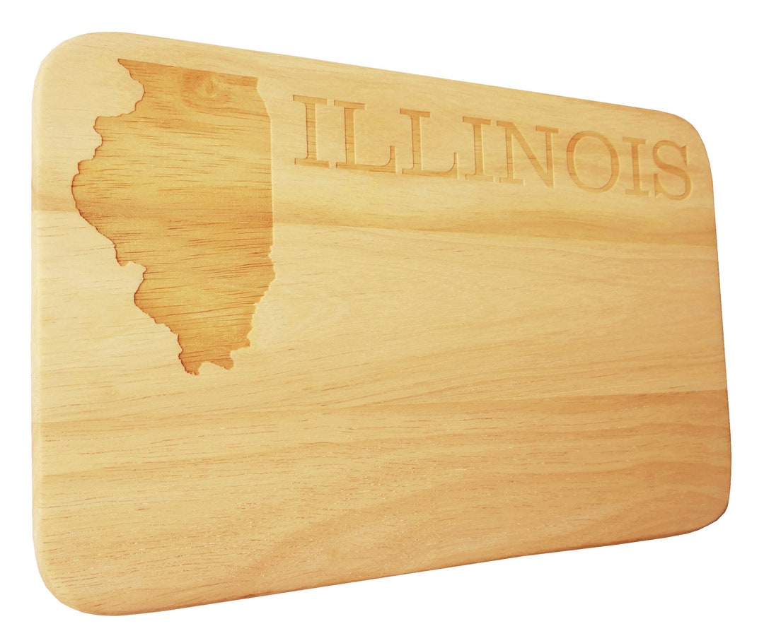 Breadboard Illinois USA Breakfast Board Engraving United States of ...