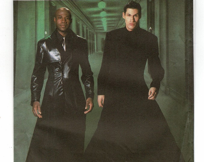 Men & Teens Duster or Long Coat, Matrix Costume Sewing Pattern ...