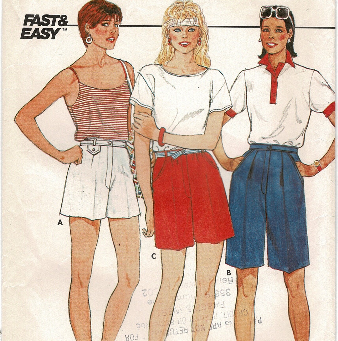 Butterick 6551 Easy SHORTS in Mid Thigh or Above Knee Length, Waistband ...