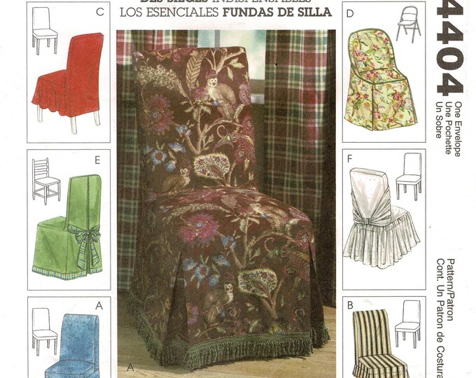 Mccalls M4404 Chair Cover Sewing Patterns in Six Styles, Indoor Home ...