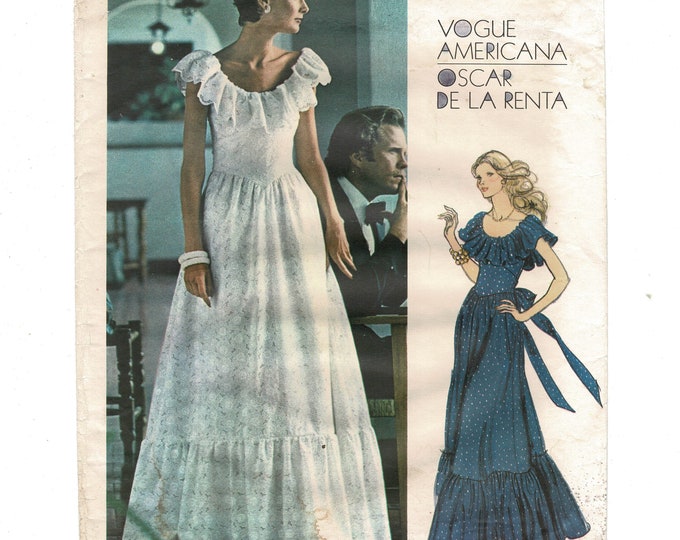 Vogue 1043 Ladies Evening Dress Woman Sewing Pattern, Oscar De La Renta ...