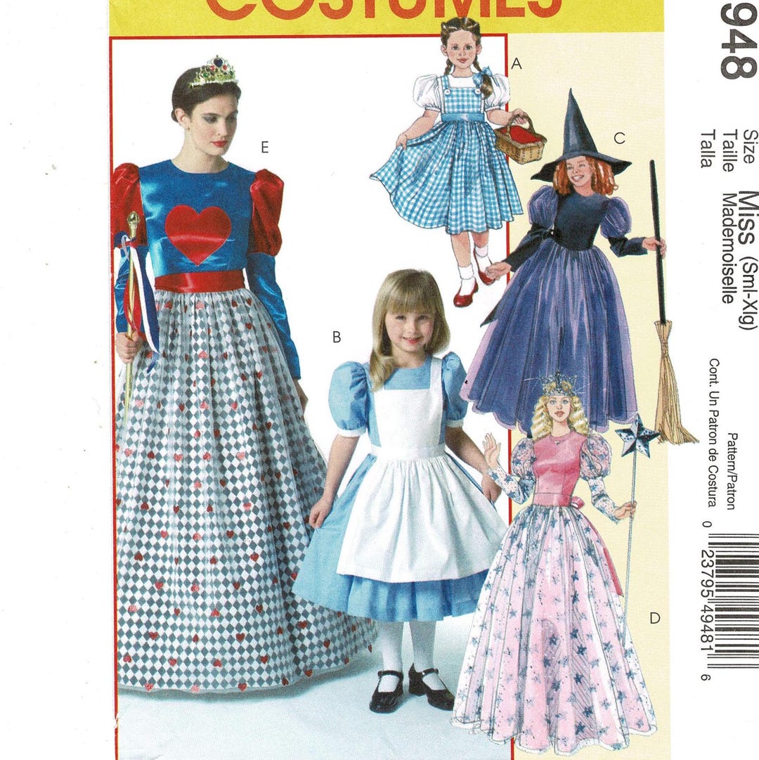 Mccalls 4948 Adult Costume Dress Sewing Pattern, Storybook Alice ...
