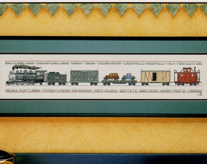 Steam Engine Freight Train Cross Stitch Pattern by Patricia Gaskin ...