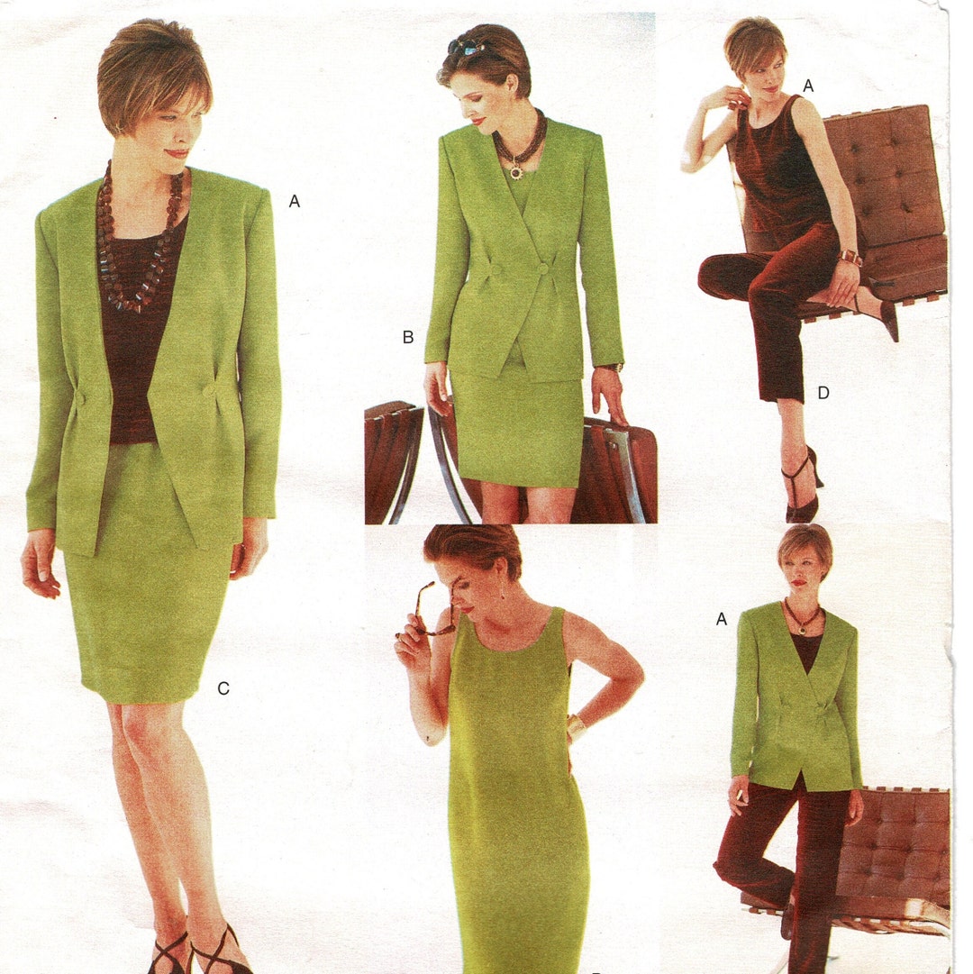 Vogue 1831 Ladies Easy Wardrobe, DRESS JACKET Top SKIRT & Pants Woman ...