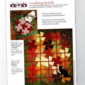 Uncut Spinning Windmills Wall Art Quilt Sewing Pattern by Marti Michell ...