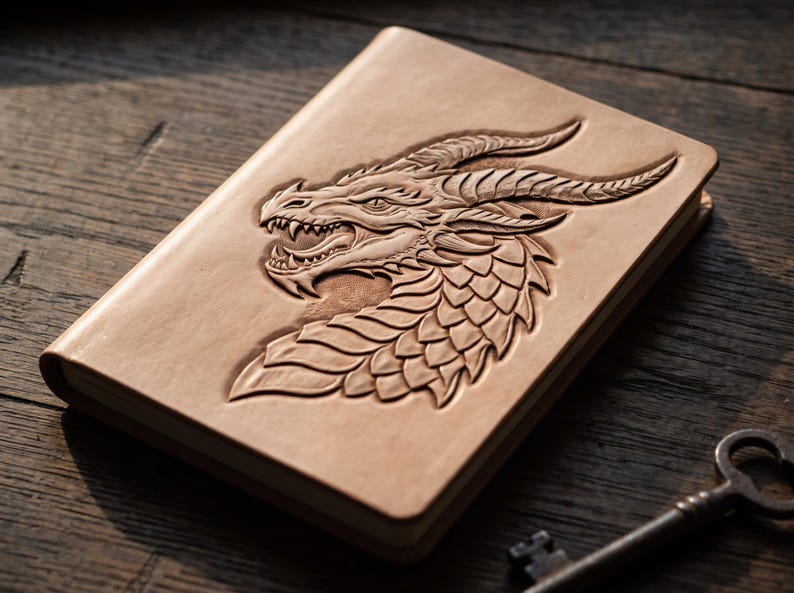 Dragon Leather Tooling Patterns - 9 Mythical Dragon Designs for Wallets ...