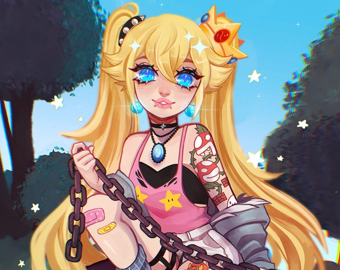 Punk Peach 8 X 11 HOLO Print - Etsy