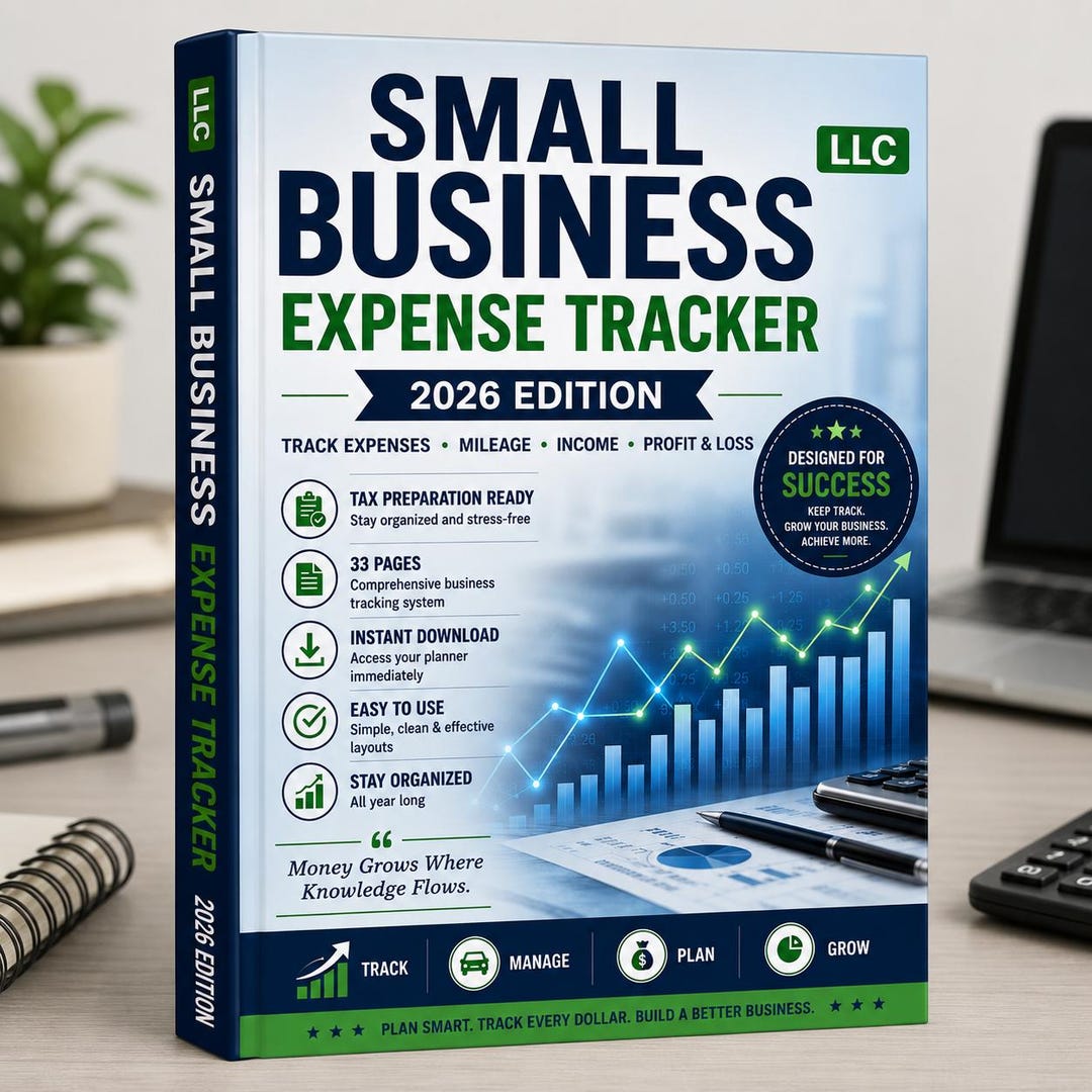 Small Business Expense Tracker | P&L Spreadsheet | LLC Accounting (2026 ...