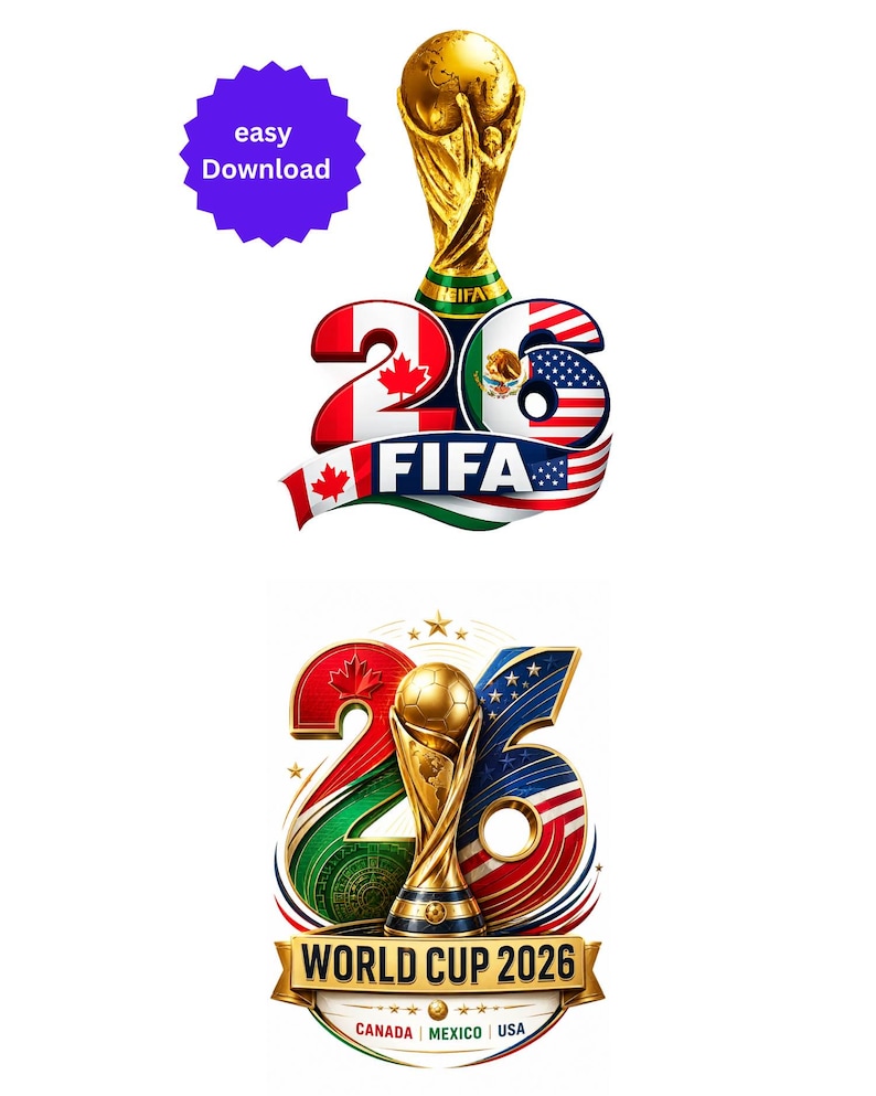 World Cup 2026 PNG Bundle – Soccer Trophy Badge, Football Logo ...