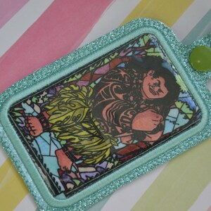 Stained Glass Character Rectangle Snap Tab Keychains - Etsy