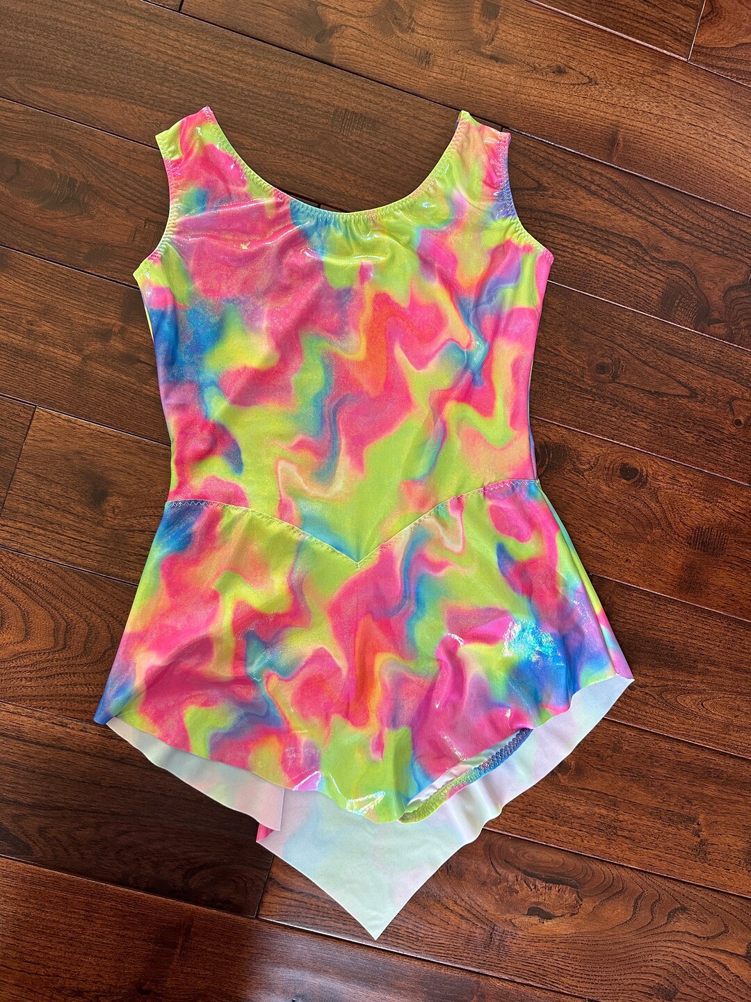 Barbie Inspired Tie Dye Rainbow Skating Dress Costume Outfit Child Size ...