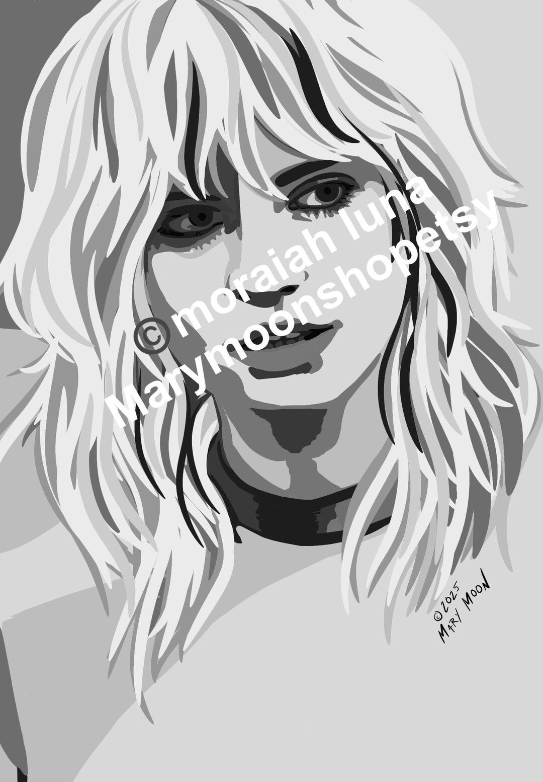 Digital Download Printable Art Pop Art Portrait of Natalie From ...