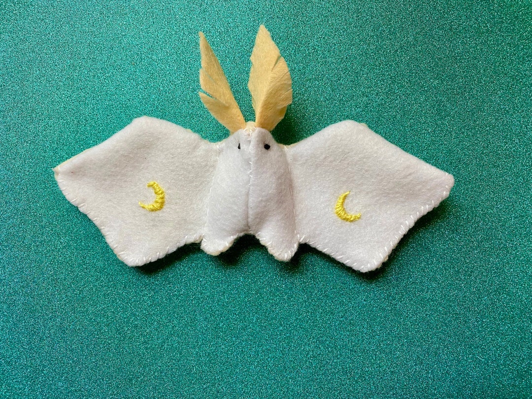 Lavender-filled Felt Albino Luna Moth Toy Actius Luna Stuffed Toy Cute ...