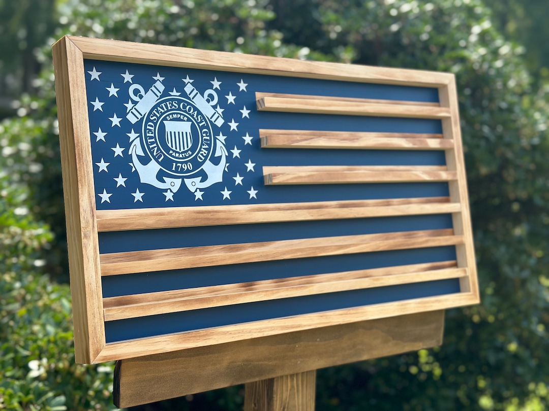 Challenge Coin Flag | American Flag Display | Handmade Military Gift - Etsy