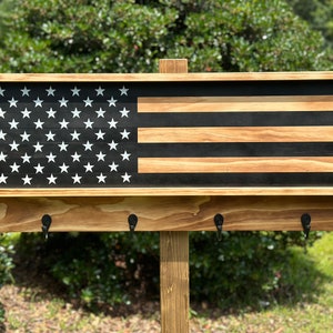 American Flag Hat Rack, Hat Rack, Flag Display, American Flag, Flag ...