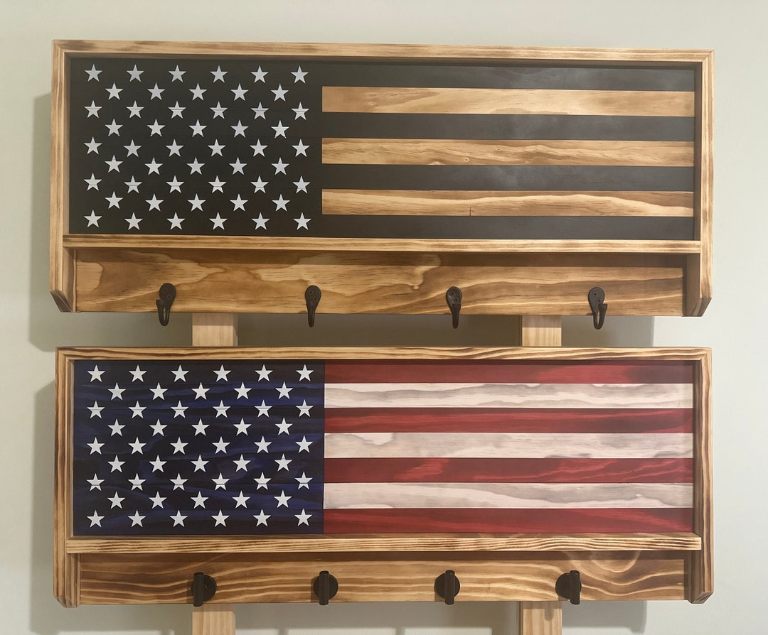 American Flag Hat Rack Hat Rack Flag Display American Flag - Etsy