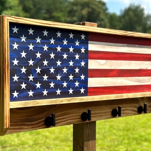 American Flag Hat Rack, Hat Rack, Flag Display, American Flag, Flag ...