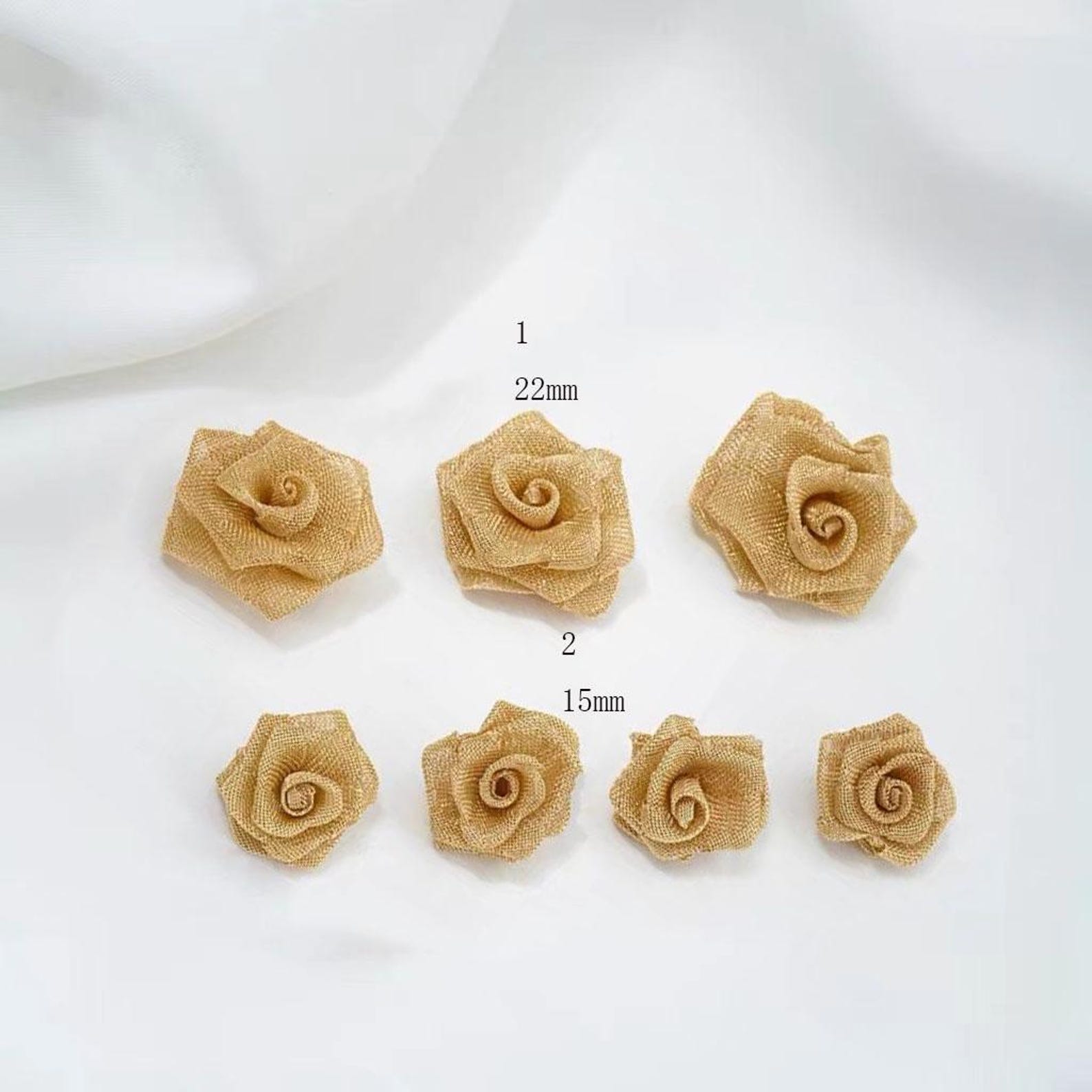 14K Gold Filled Copper Wire Mesh Rose Flower Pendant DIY Earrings ...