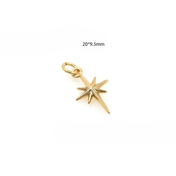 North Star Charm - Etsy