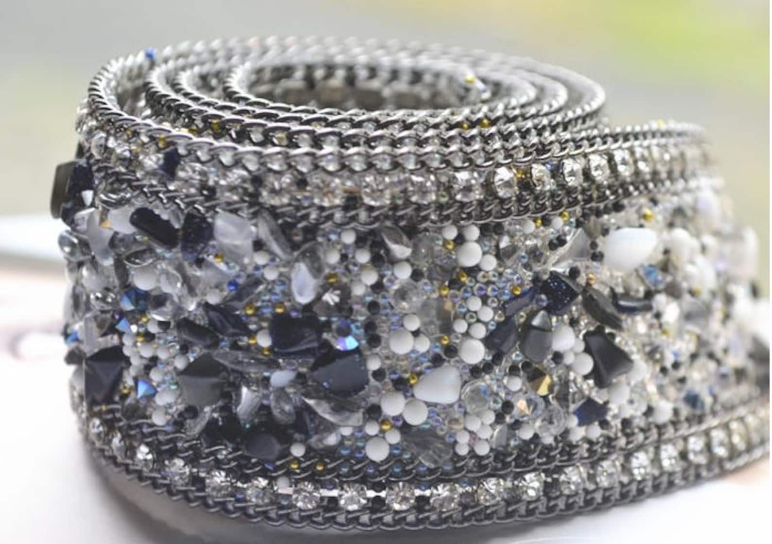 Rhinestone Bead Trim Beaded Lace Applique Beaded Applique - Etsy