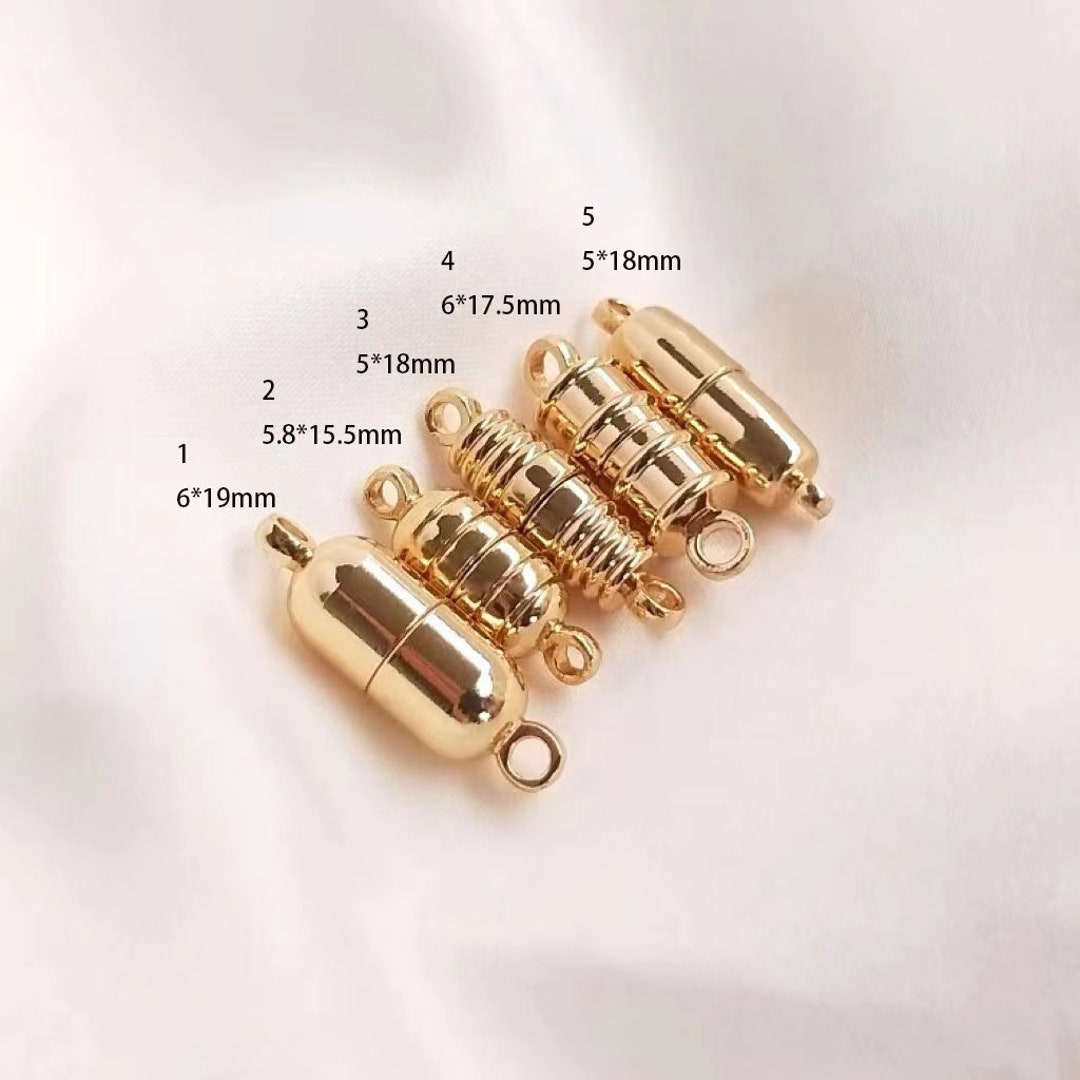 6pcs Gold or Silver Barrel Screw Shape Clasp Magnet Screw-on Closure ...