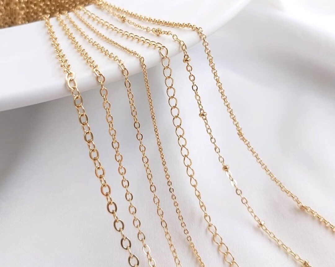 Rolo Chain - Cable Link Chain - Simple Gold Chain - Thin Gold Chain - 4 ...